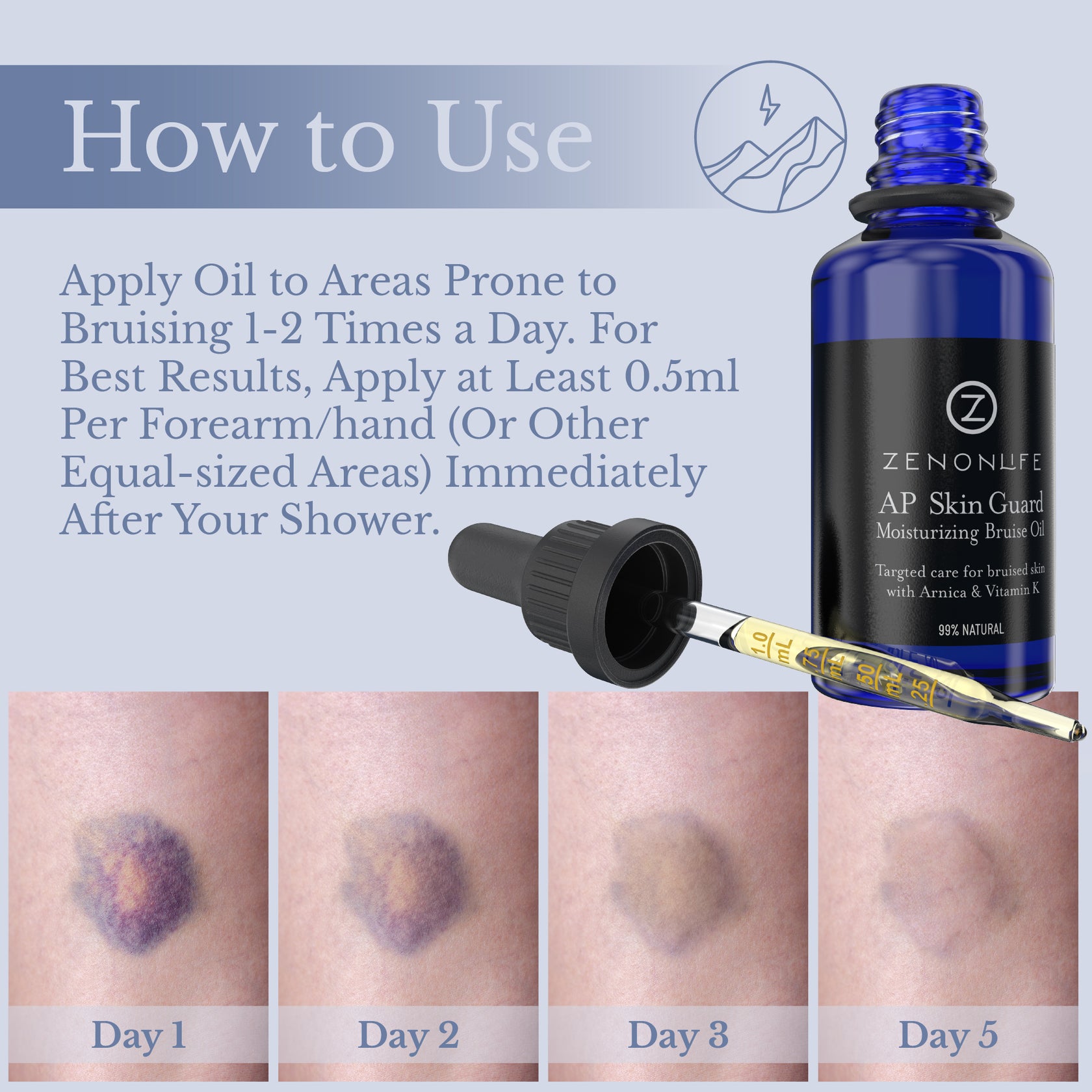 AP Skinguard Herbal Moisturizing Bruise Oil with Arnica & Vitamin K ...